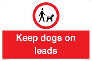 Keep dogs on leads from Safety Sign Supplies