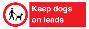 Keep dogs on leads from Safety Sign Supplies
