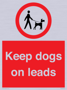 Keep dogs on leads from Safety Sign Supplies