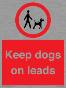 Keep dogs on leads from Safety Sign Supplies