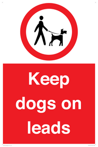 Keep dogs on leads from Safety Sign Supplies