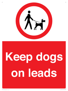 Keep dogs on leads from Safety Sign Supplies