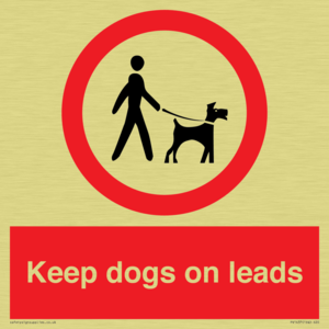 Keep dogs on leads from Safety Sign Supplies
