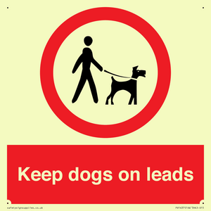 Keep dogs on leads from Safety Sign Supplies