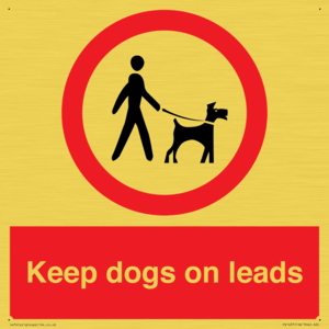 Keep dogs on leads from Safety Sign Supplies