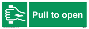 pull to open from Safety Sign Supplies