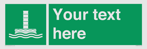 Custom sign safe condition Evacuation chute from Safety Sign Supplies