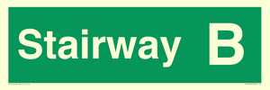 Stairway B - Fire safety: Approved Document B Wayfinding sign from ...