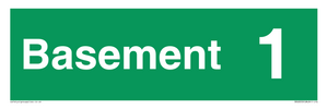Basement 1 - Fire safety: Approved Document B Wayfinding sign from ...