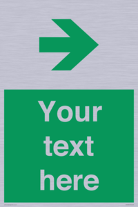 Custom Safe condition: Green right arrow from Safety Sign Supplies
