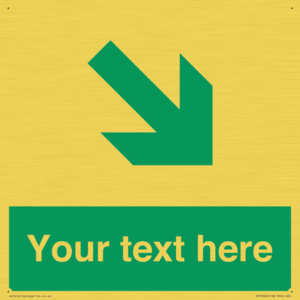 Custom Safe condition: Green Down right arrow from Safety Sign Supplies