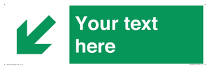 Custom Safe condition: Green Down left right arrow from Safety Sign ...