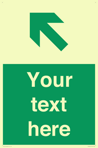 Custom Safe condition: Green Up left arrow from Safety Sign Supplies