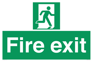 "Fire Exit" No Arrow Sign from Safety Sign Supplies