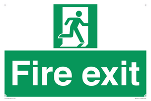 "Fire Exit" No Arrow Sign from Safety Sign Supplies