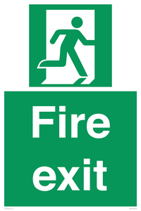 "Fire Exit" No Arrow Sign from Safety Sign Supplies