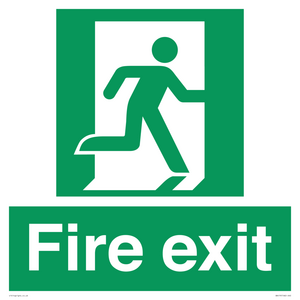 "Fire Exit" No Arrow Sign from Safety Sign Supplies