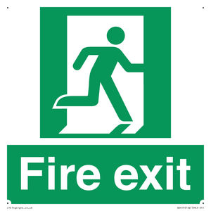 "Fire Exit" No Arrow Sign from Safety Sign Supplies