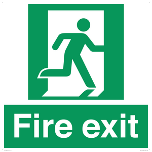 "Fire Exit" No Arrow Sign from Safety Sign Supplies