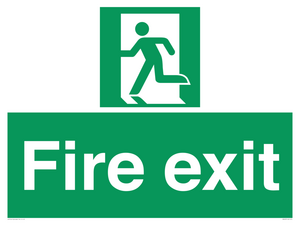 Fire Exit signs without arrows from Safety Sign Supplies