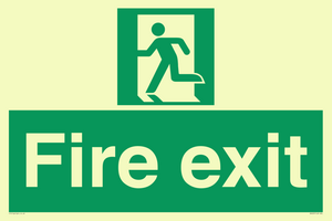 Fire Exit signs without arrows from Safety Sign Supplies