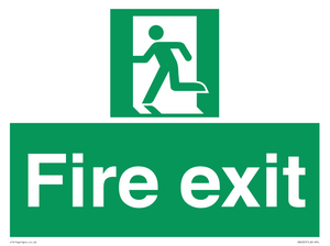 Fire Exit signs without arrows from Safety Sign Supplies
