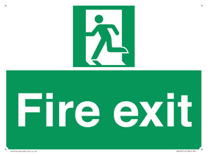 Fire Exit signs without arrows from Safety Sign Supplies