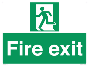 Fire Exit signs without arrows from Safety Sign Supplies