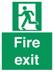 Fire Exit signs without arrows from Safety Sign Supplies