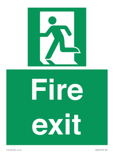 Fire Exit signs without arrows from Safety Sign Supplies