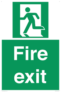 Fire Exit signs without arrows from Safety Sign Supplies