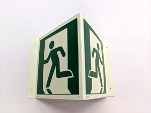 Fire exit man running only from Safety Sign Supplies