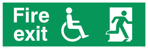 Disability Fire Exit from Safety Sign Supplies