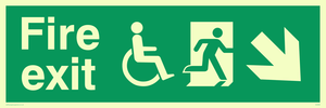 fire exit - disability safety sign from Safety Sign Supplies