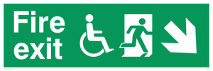 fire exit - disability safety sign from Safety Sign Supplies