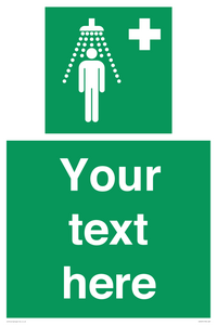 Custom Safety Shower Sign from Safety Sign Supplies