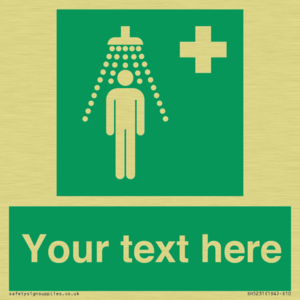 Custom Safety Shower Sign from Safety Sign Supplies