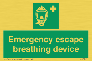 Emergency escape breathing device from Safety Sign Supplies