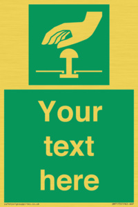 Custom Safe condition: Emergency stop button from Safety Sign Supplies