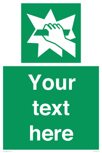 Custom Break Glass Sign from Safety Sign Supplies