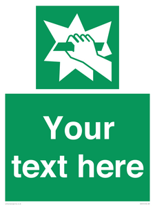 Custom Break Glass Sign from Safety Sign Supplies