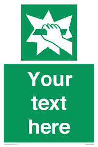 Custom Break Glass Sign from Safety Sign Supplies