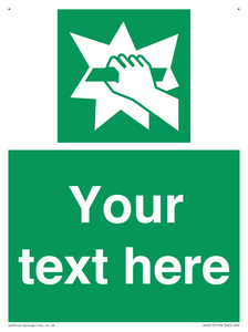 Custom Break Glass Sign from Safety Sign Supplies