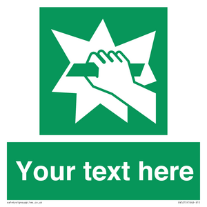 Custom Break Glass Sign from Safety Sign Supplies