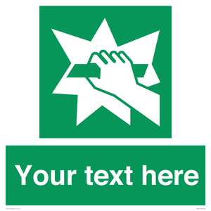 Custom Break Glass Sign from Safety Sign Supplies