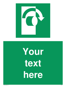 Custom Turn Clockwise Sign from Safety Sign Supplies