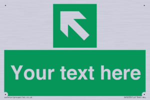 Custom Arrow Top Left Sign from Safety Sign Supplies