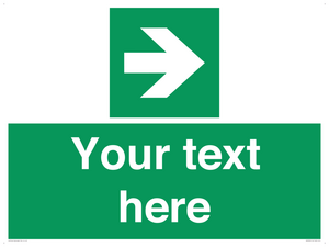 Custom Arrow Right Sign from Safety Sign Supplies