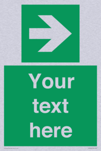 Custom Arrow Right Sign from Safety Sign Supplies