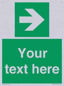 Custom Arrow Right Sign from Safety Sign Supplies